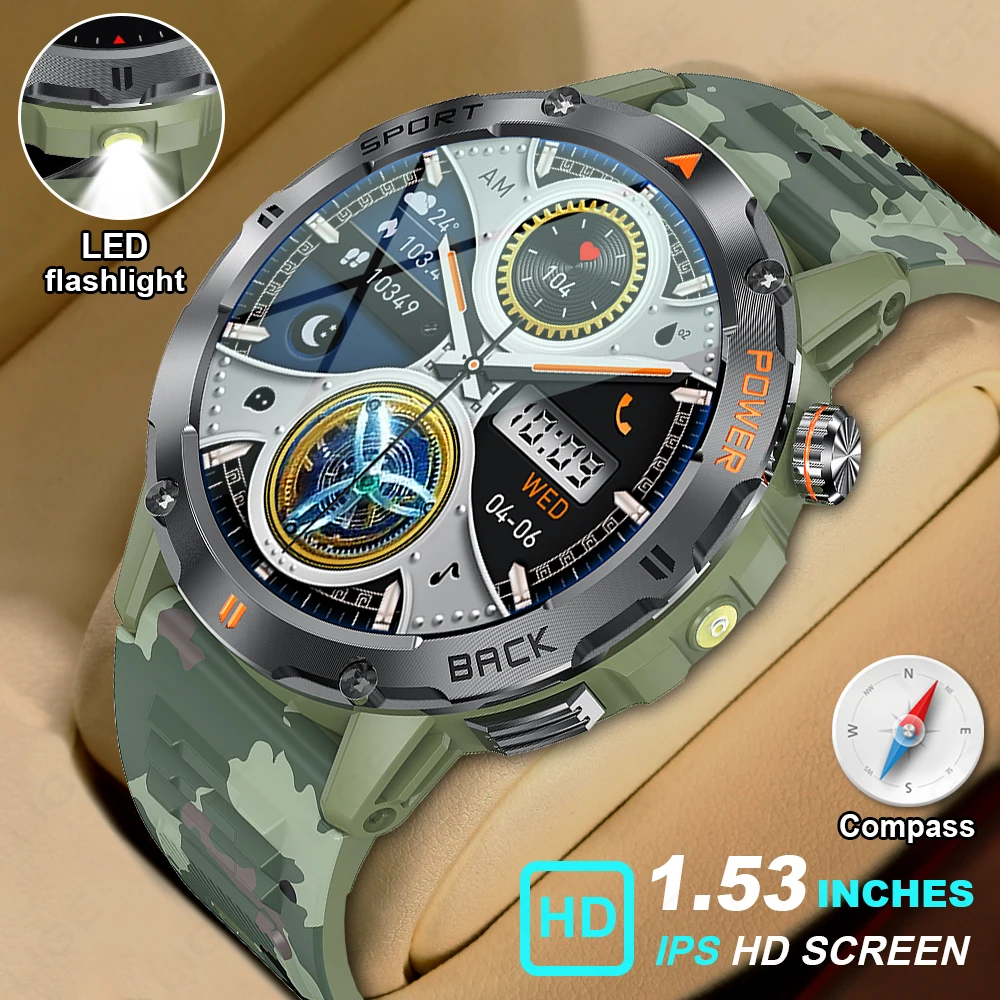 Reloj-inteligente-LIGE-para-hombre-br-jula-militar-IP68-relojes ...