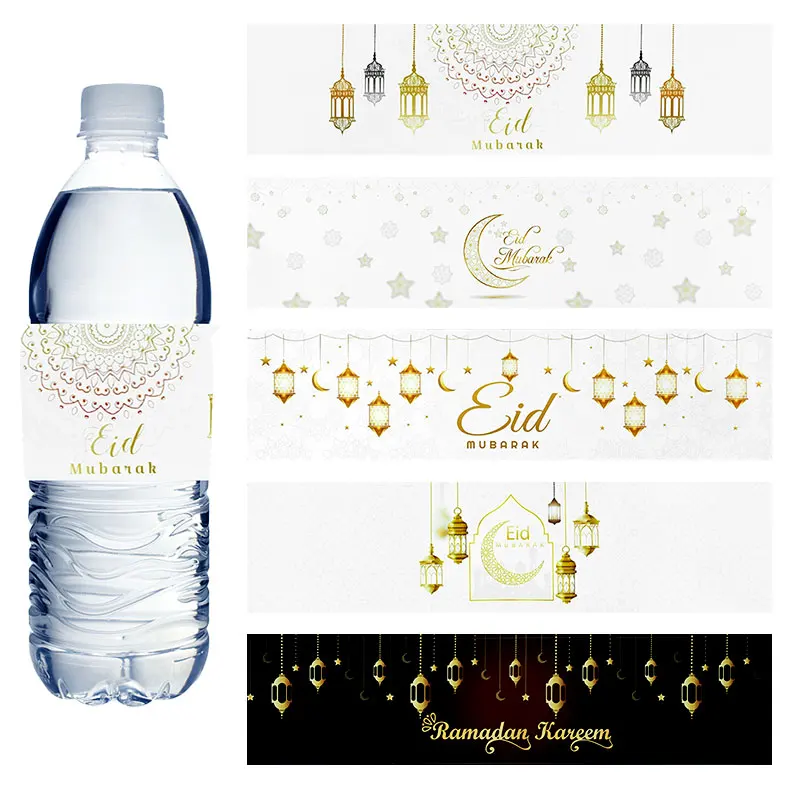 10-20pcs-Eid-Mubarak-Bottle-Wrapper-Paper-Sticker-Ramadan-Kareem ...