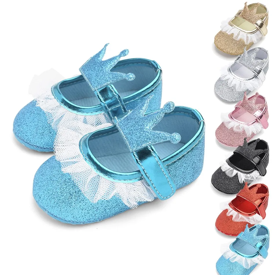 Princess Elsa Prewalker Baby Girl Shoes 1 Year Toddler Girl Crib Shoes ...