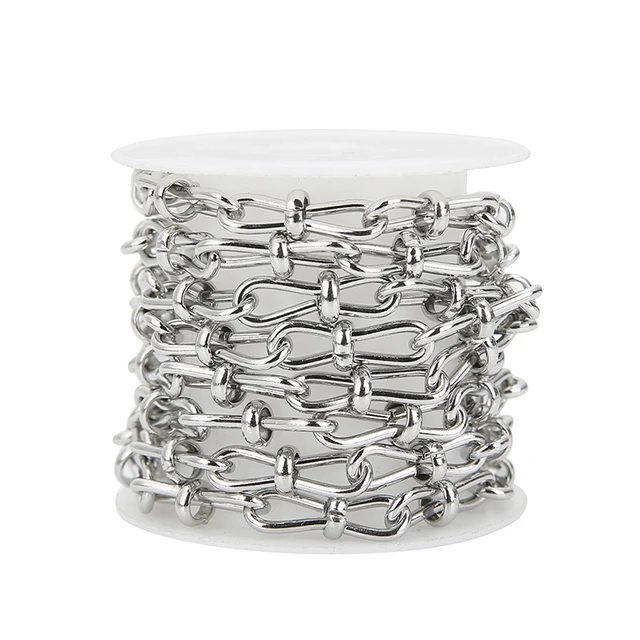 1 Meter Stainless Steel Oval Chunky Knot Chain Heavy Punk Necklaces ...