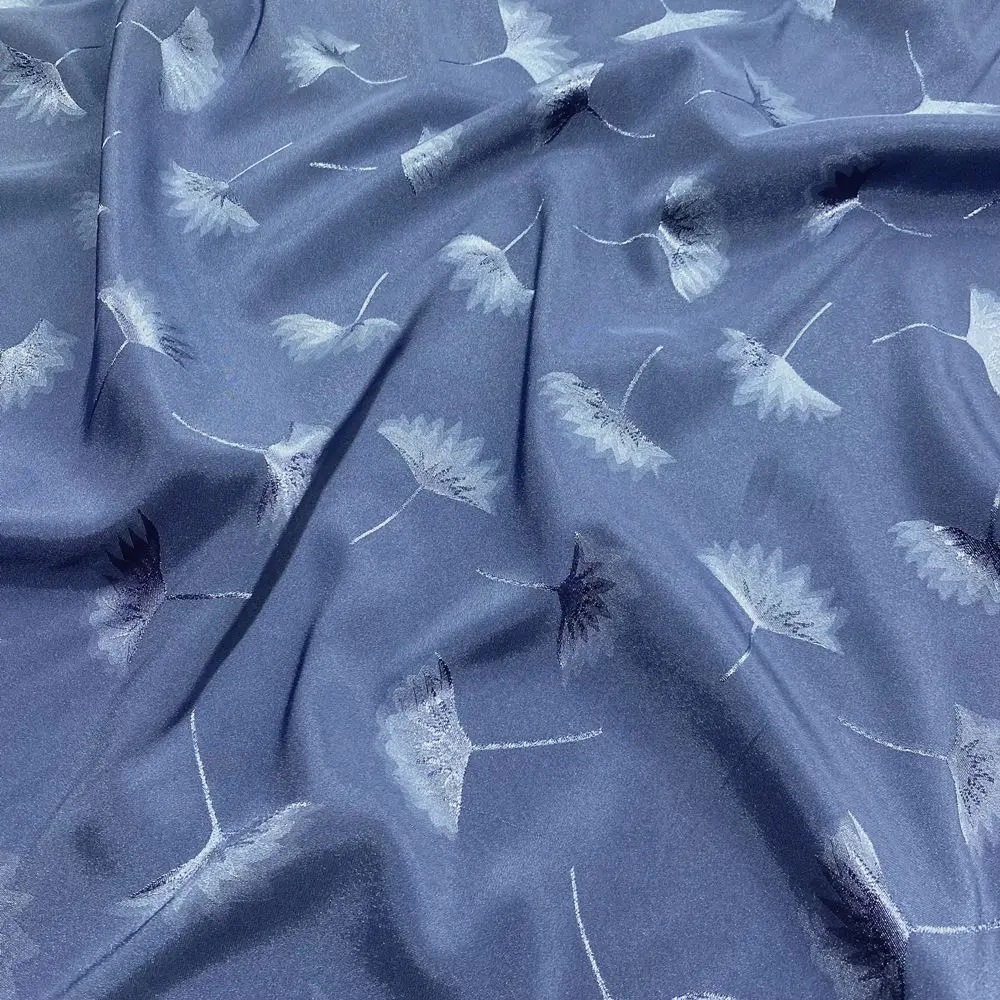 Stretch Imitation Acetic Acid Jacquard Fabric Flower Printed By Meter ...