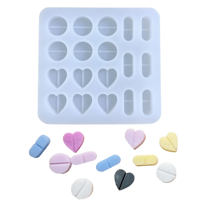 Silicone Mold Resin Capsule | Capsule Heart Silicone Mold | Epoxy Resin ...