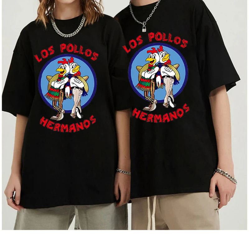 LOS-POLLOS-Hermanos-Funny-Printed-TShirt-Women-Men-Fashion-Short ...