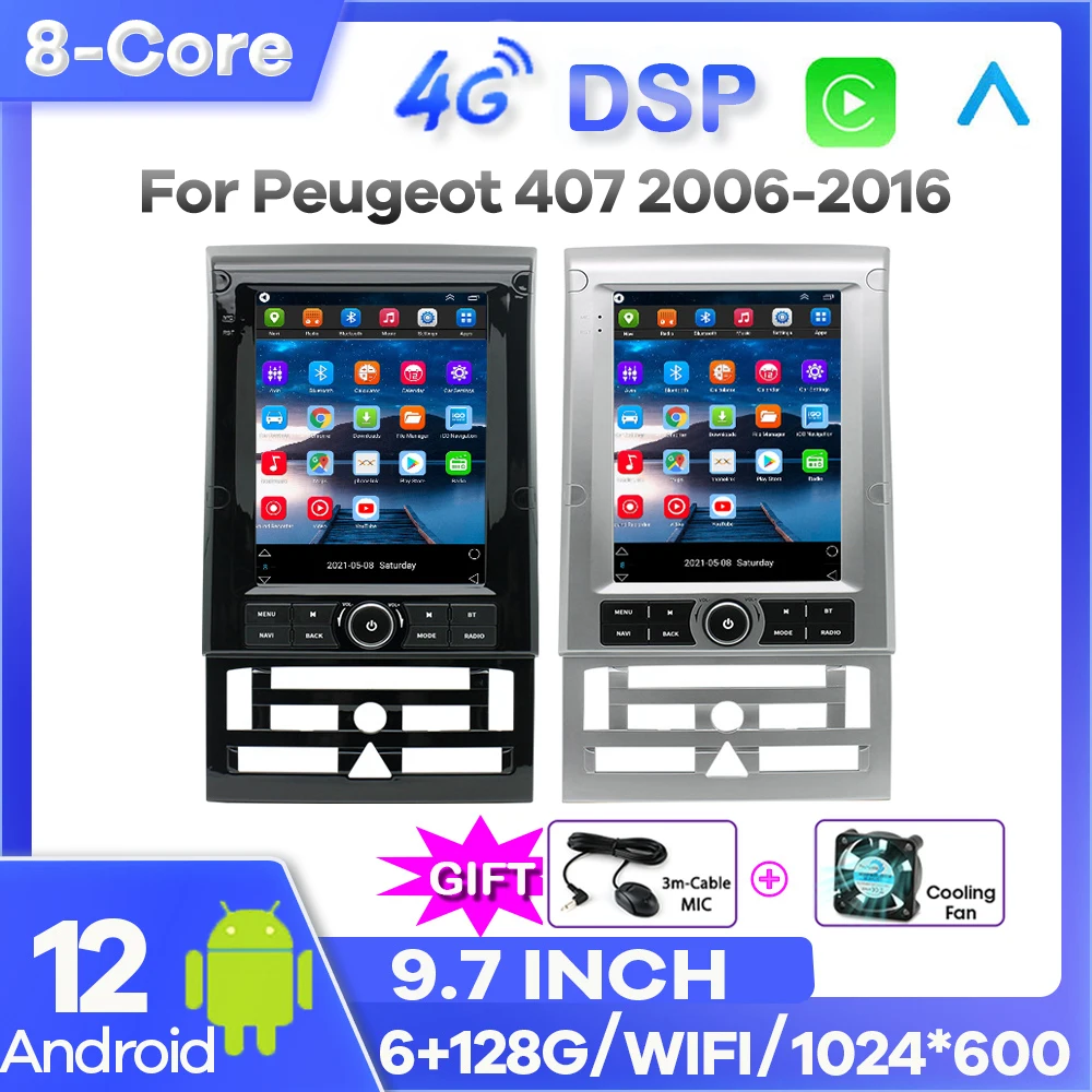 9-7-Android-12-6G-128G-Car-Radio-For-Peugeot-407-Multimedia-Video ...