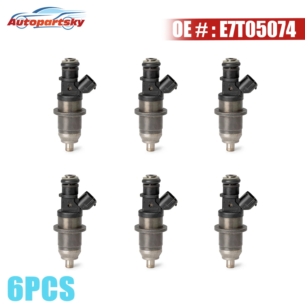 6PCS Fuel Injectors E7T05074 68F-13761-00-00 E007T25071 For MITSUBISHI ...