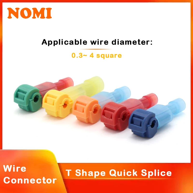 10-50-Sets-T-Shape-Quick-Splice-Electrical-Wire-Connectors-Crimp ...