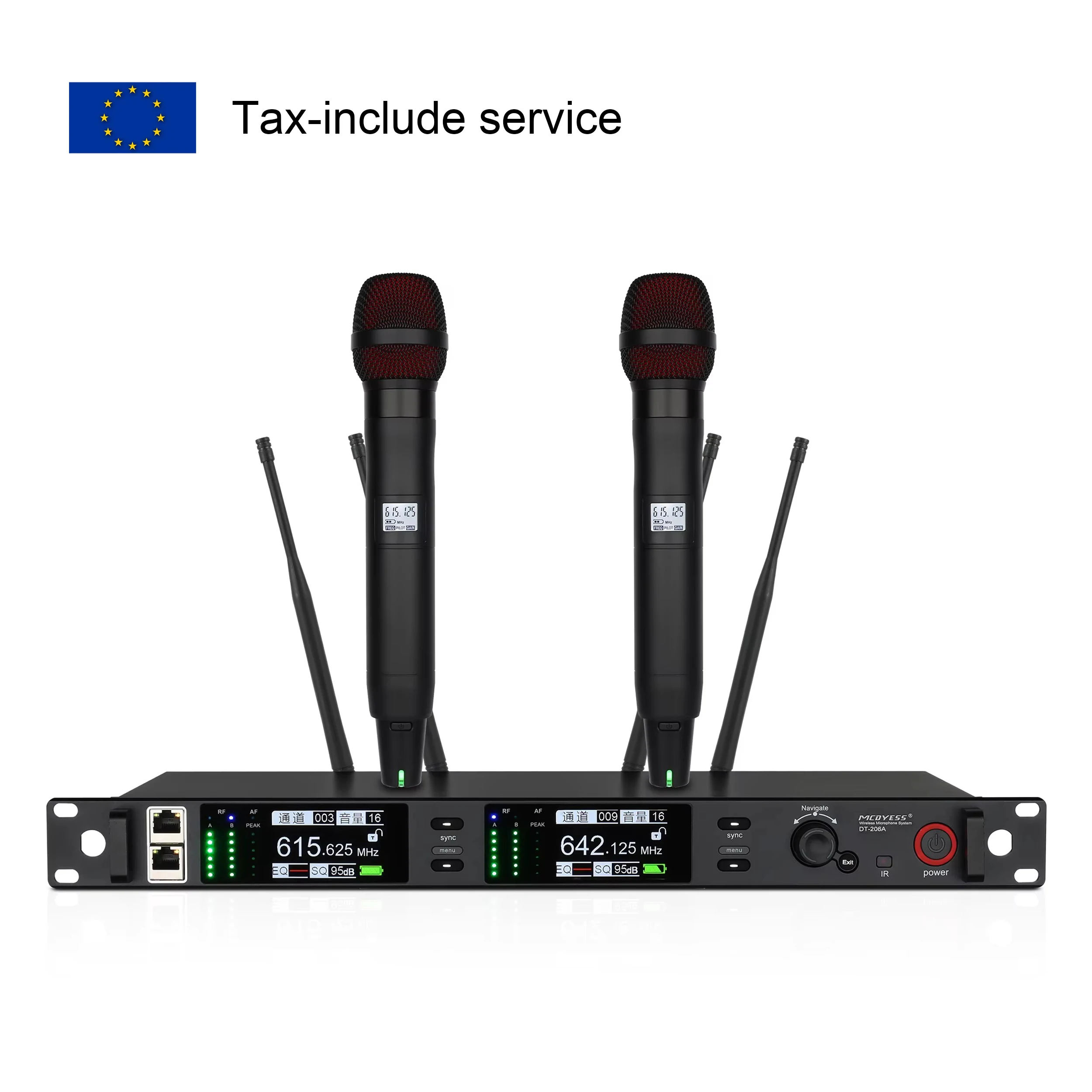 DT206A Professional Wireless True Diversity Microphone long-distance ...