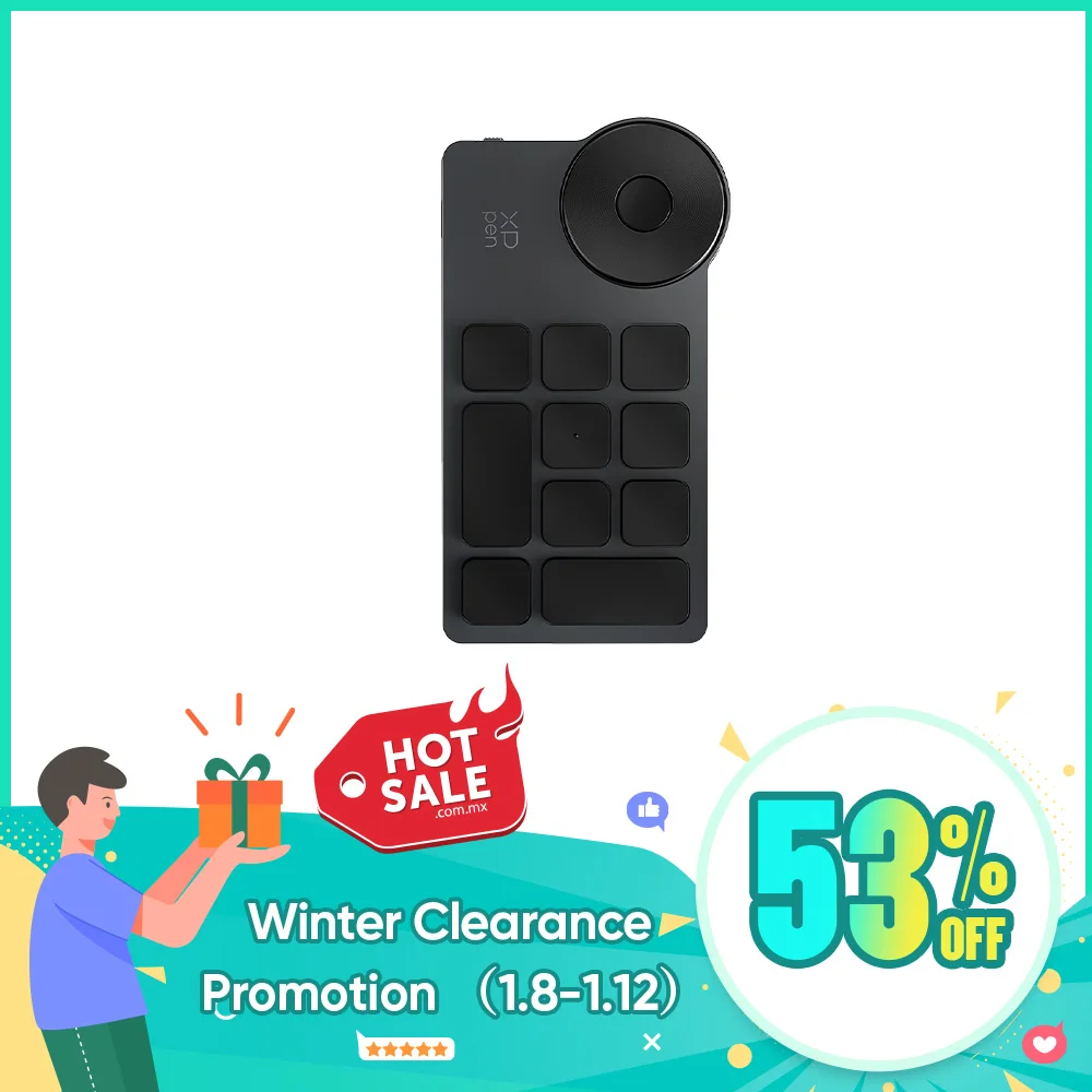 XPPen-Wireless-Shortcut-Remote-Express-Key-Bluetooth-5-0-Customizable ...