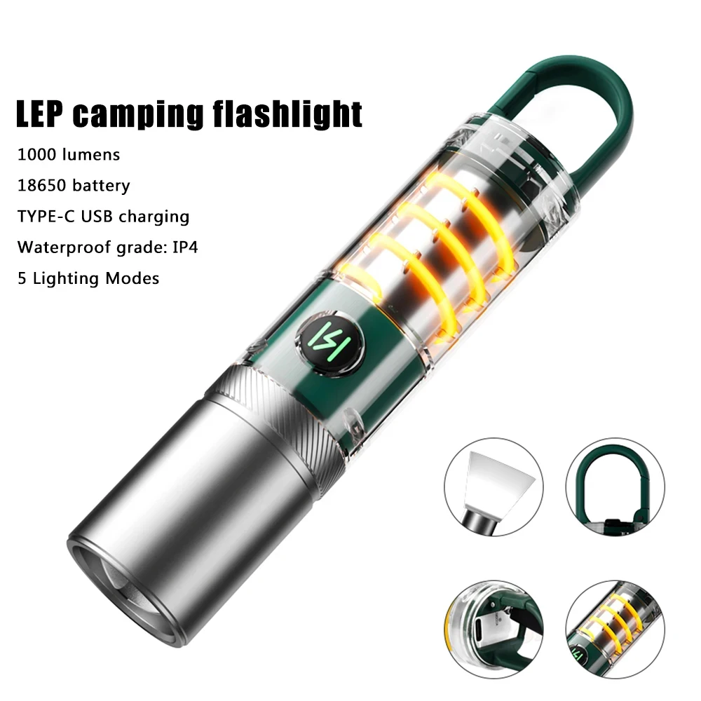 Powerful-LED-Flashlight-Usb-Rechargeable-Portable-Torch-Built-in-18650 ...