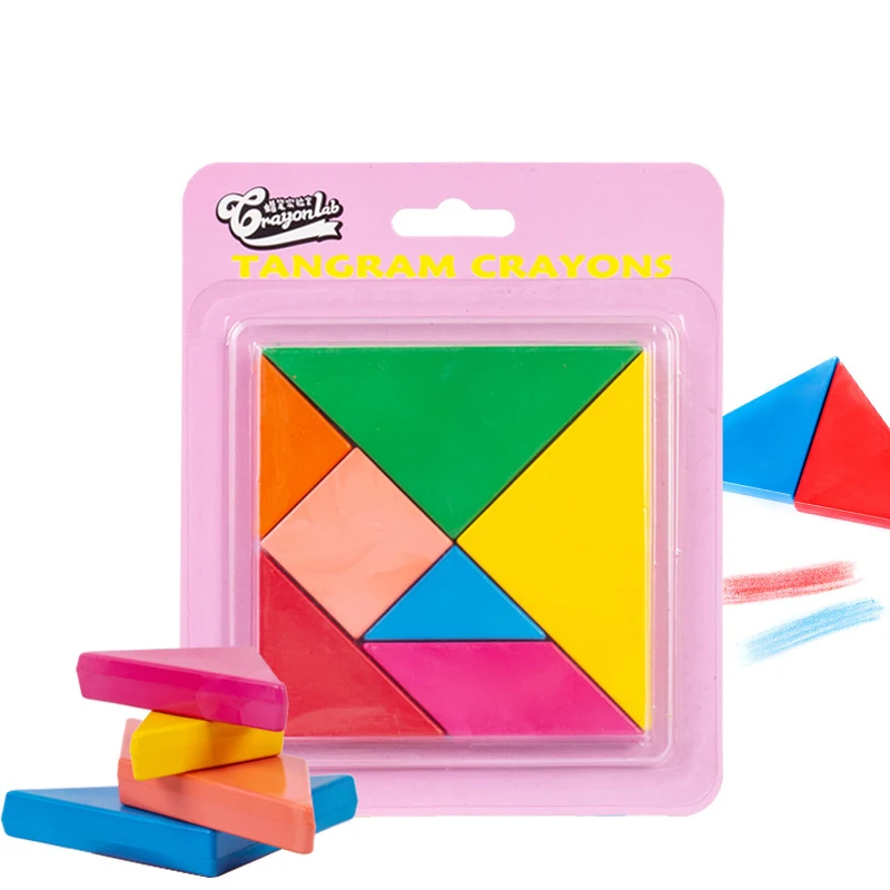 Funny-7-Colors-Tangram-Crayons-Creative-Safe-Triangle-Square-Shape ...