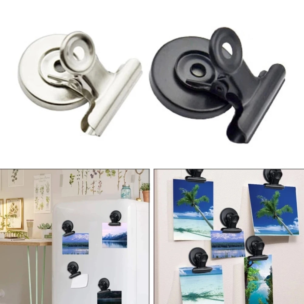 1/2/5Pcs Fridge Magnetic Clips Metal Round Refrigerator Magnets Kitchen ...