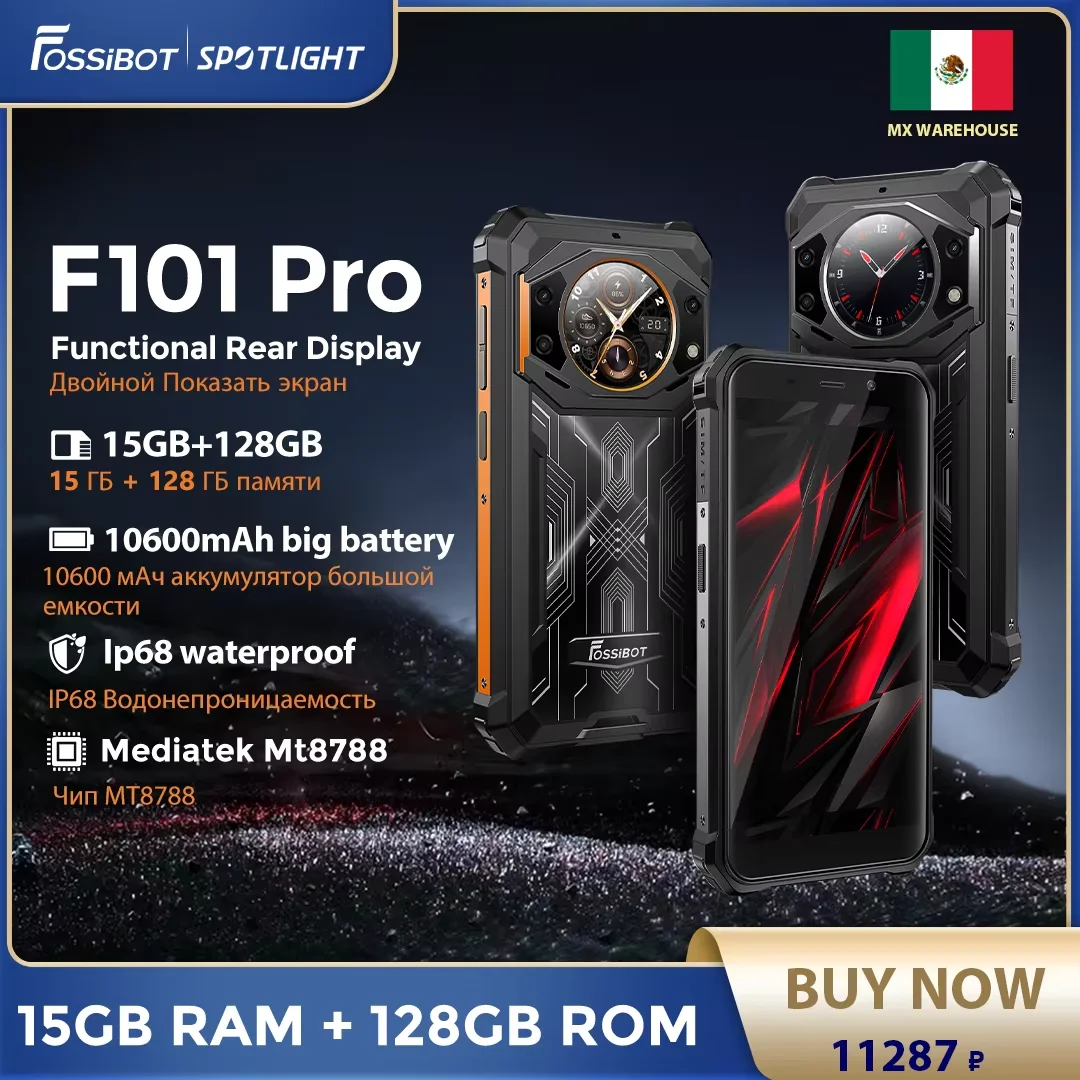 Fossibot-F101Pro-Rugged-Smartphone-15GB-128GB-Android-13-IP68 ...
