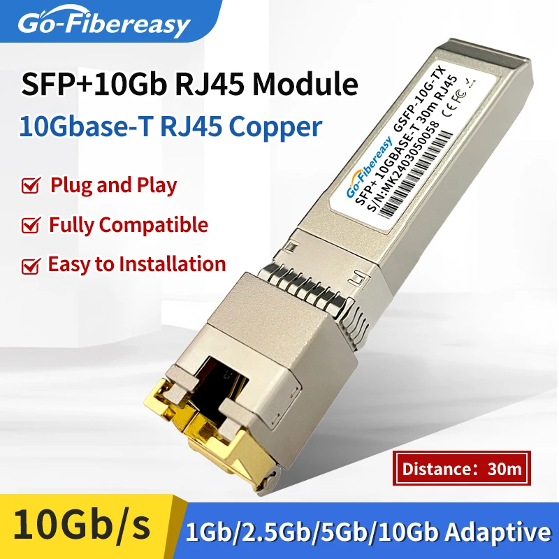 SFP-10G-RJ45-Transceiver-Module-SFP-10G-TX-10GBase-T-RJ45-Copper-30m ...
