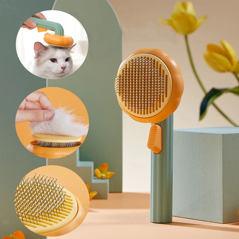 Cat-Grooming-Brush-Pumpkin-Comb-For-Dogs-Cats-Hair-Remover-Brush-Pet ...