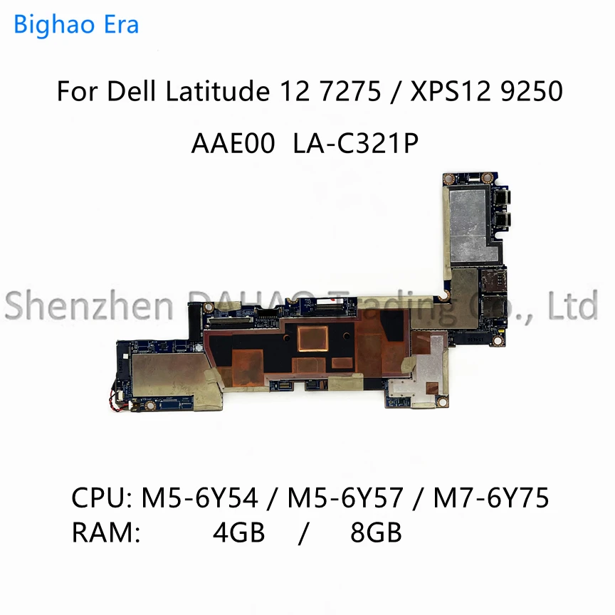 LA-C321P For Dell Latitude 12 7275 XPS 12-9250 Laptop Motherboard With ...