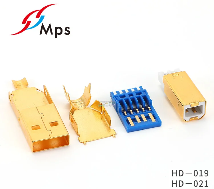 1Pcs-Taiwan-MPS-gold-plated-USB-interface-male-2-0-terminal-B-type-port ...