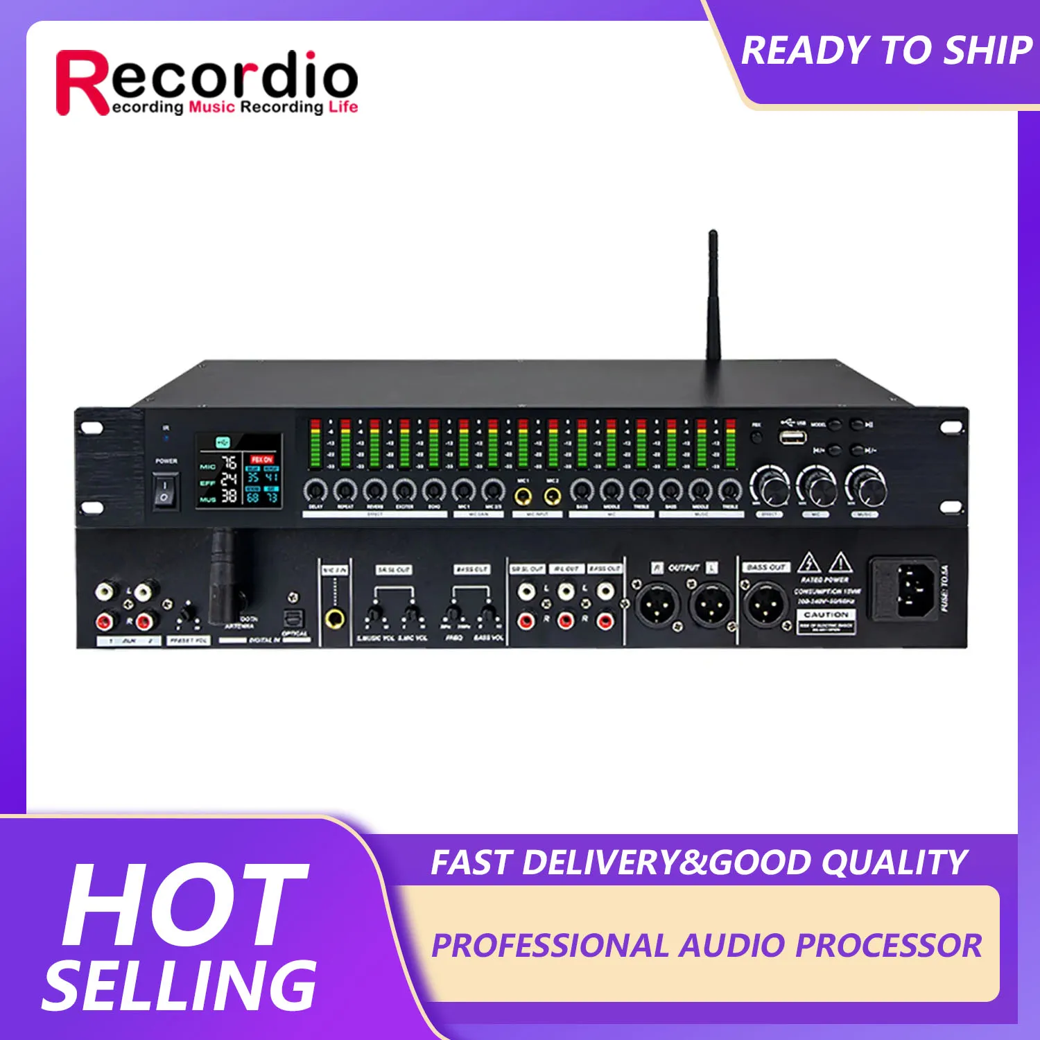 GAX-LD1500-Stage-Performance-Display-Digital-Effects-Equalizer-Karaoke ...