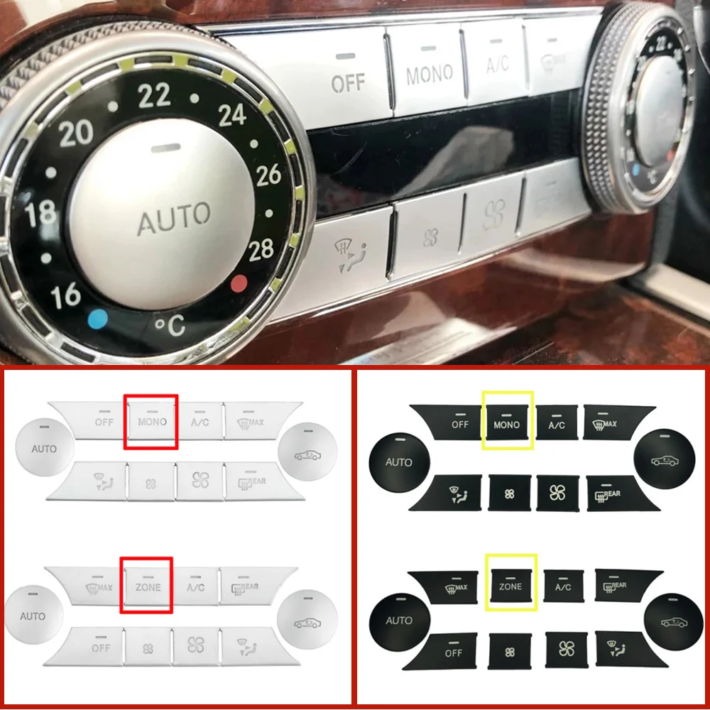 ABS-Car-Console-AC-Media-Volume-AUTO-Buttons-Sequins-Cover-Stickers ...