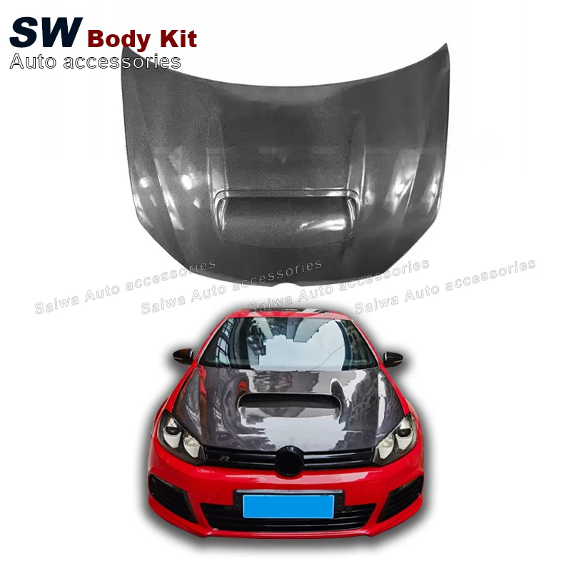 Carbon-Fiber-Car-Hood-For-Volkswagen-Golf-6-MK6-GTI-R20-Upgrade ...