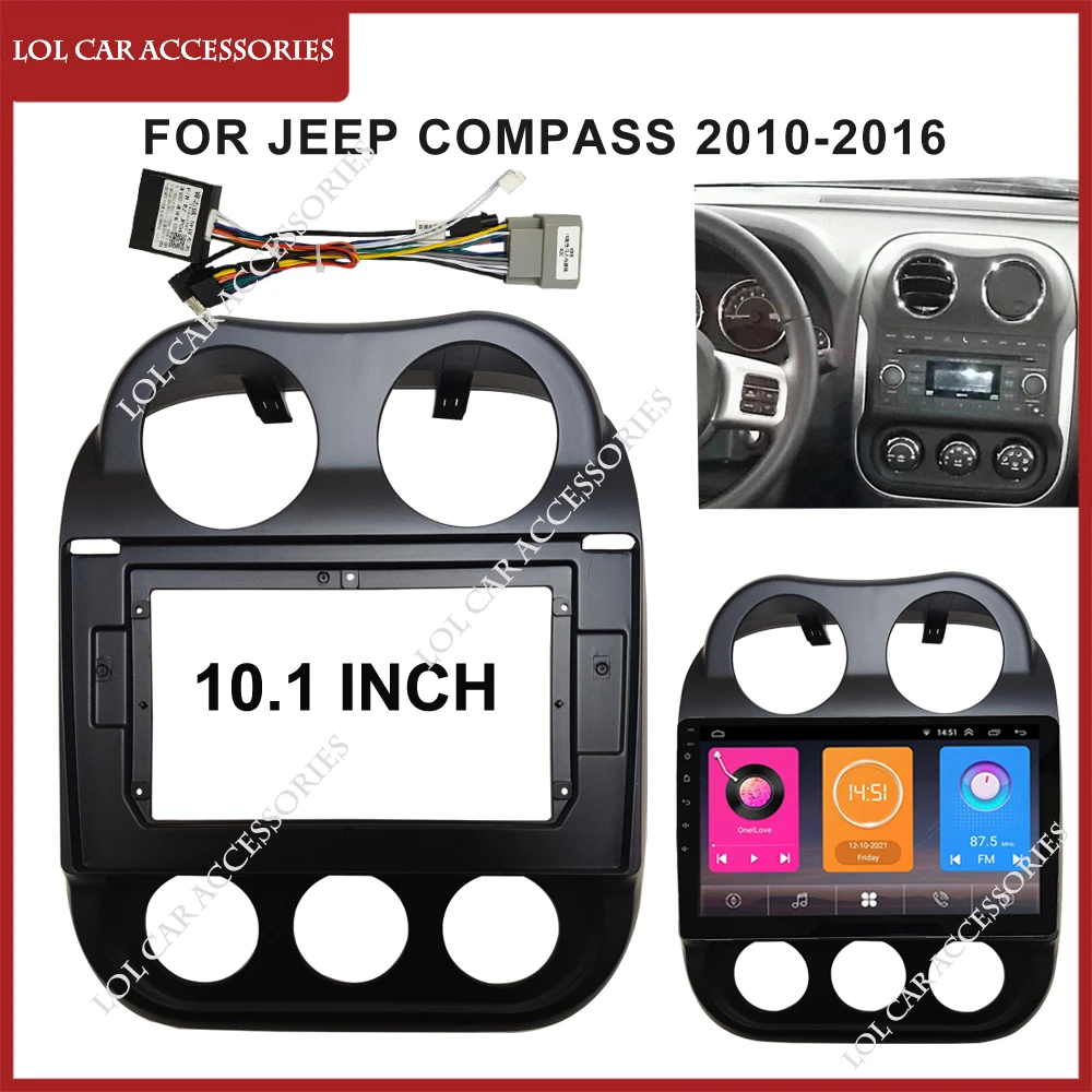 10.1 Inch Car Radio Fascias For Jeep Compass 2010-2016 Stereo Dash ...