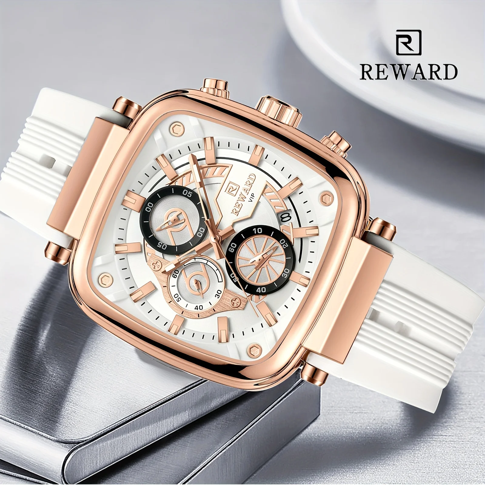 REWARD-reloj-anal-gico-de-cuarzo-para-hombre-cron-grafo-de-pulsera-con ...