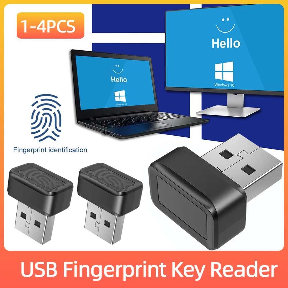 1-4pcs-USB-Fingerprint-Reader-For-Windows-7-8-10-11-Hello-Security-Key ...