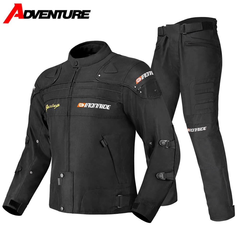 Motorcycle Jacket Knight Jacket Set Waterproof And Warm Off-road Racing ...
