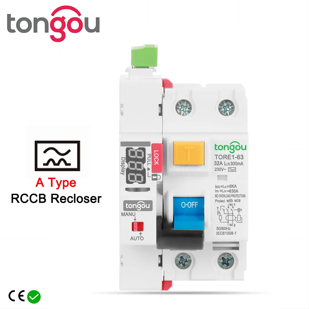 TONGOU-Type-A-RCD-LED-Auto-Recloser-Modular-Circuit-Breaker-40A-63A ...