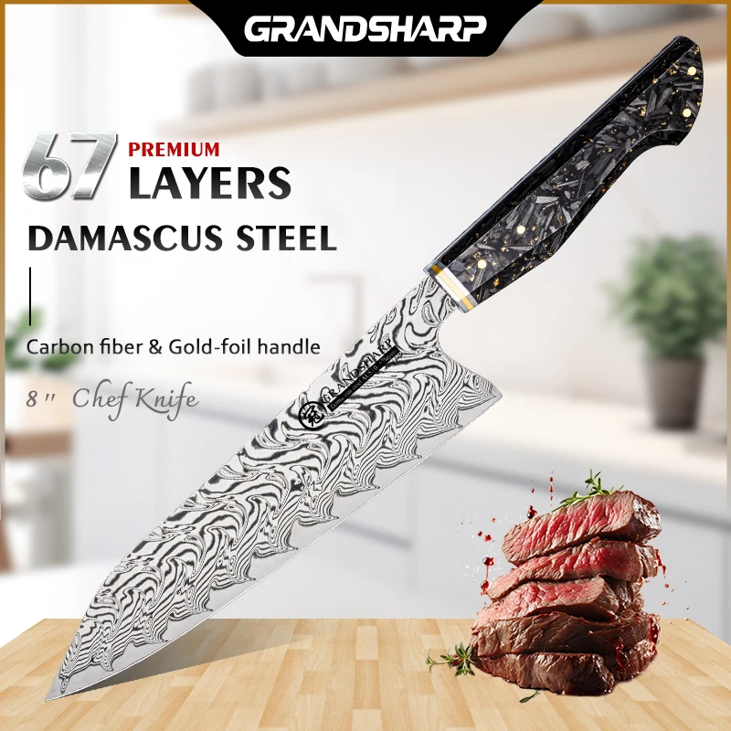 Grandsharp-8-Inch-Chef-Knife-67-Layers-Damascus-Steel-AUS-10-Core ...