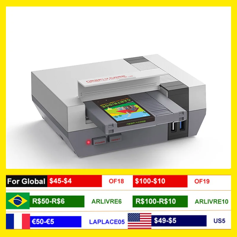 Retroflag Nespi 4 Case For Raspberry Pi 4 Case With Ssd Cartridge ...