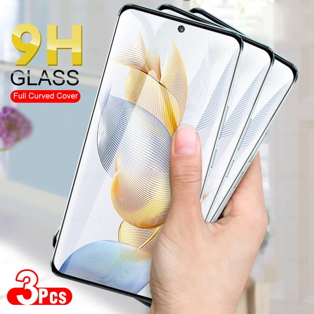 3Pcs-9H-Curved-Protective-glass-For-Honor-90-5G-Tempered-Glass-screen ...