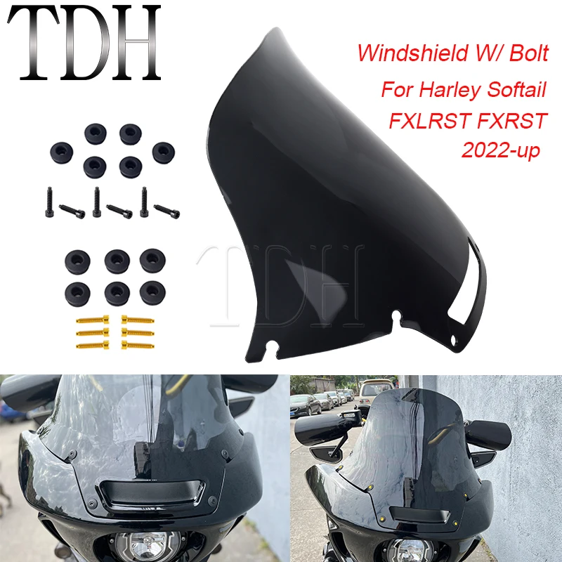 Motorcycle Windshield Windscreen For Harley Low Rider ST FXLRST FXRST ...