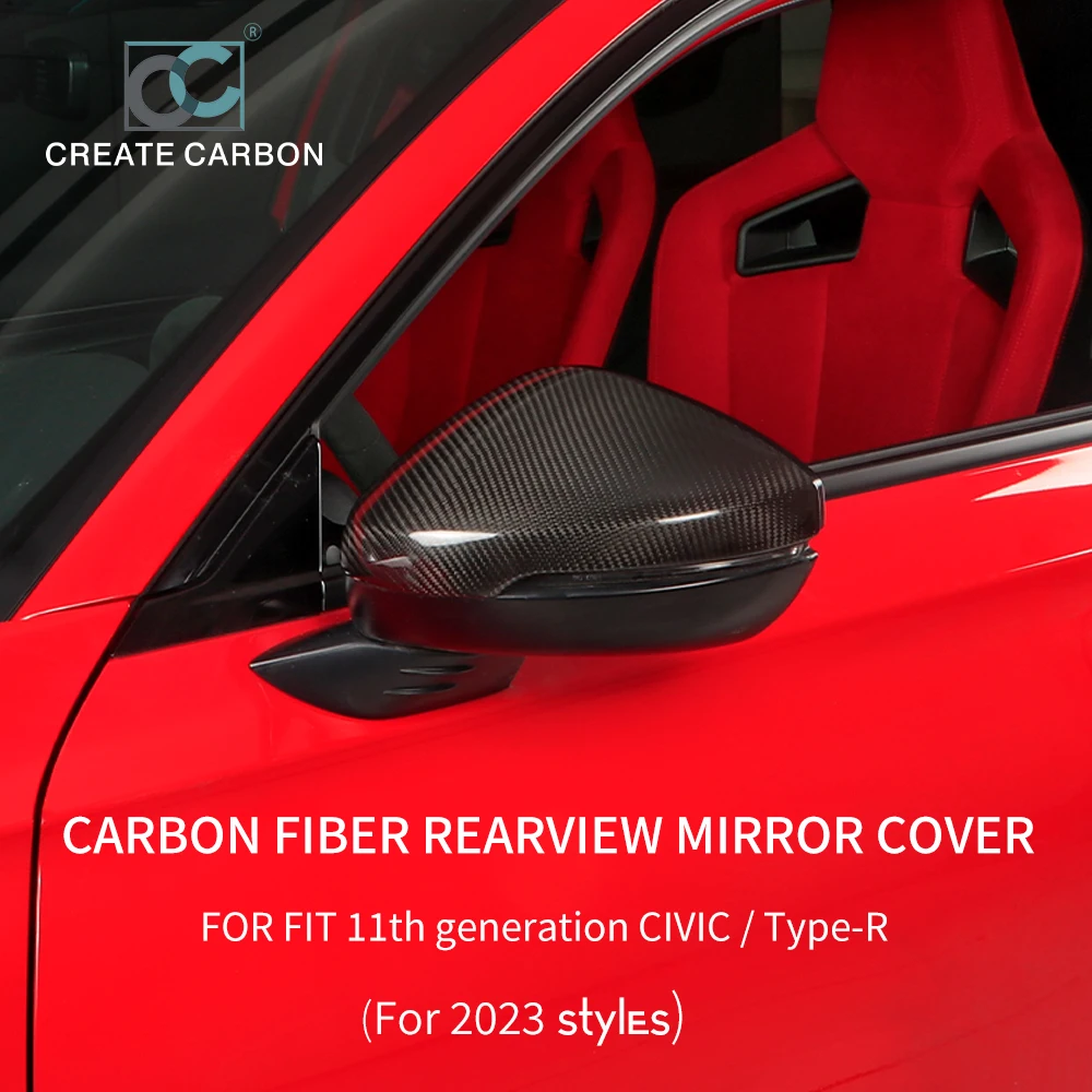 Carbon-Fiber-Side-Rearview-Mirror-Cover-for-11th-Gen-Civic-Type-R-FL5 ...