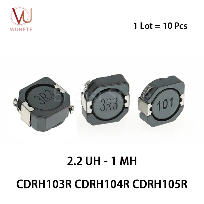 CDRH103R CDRH104R CDRH105R 2.2UH 1MH 인덕턴스 와이어 권선 칩 차폐 인덕터, 2R2 3R3 4R7 ...