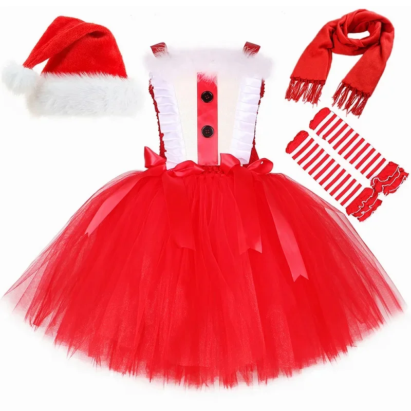 Vestido de Navidad para niñas, disfraz de Papá Noel para niños, ropa ...