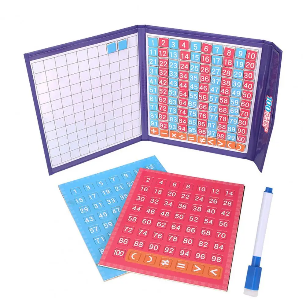 Number-Puzzle-Educational-Magnetic-Hundred-Board-Toy-for-Kids-Learning ...