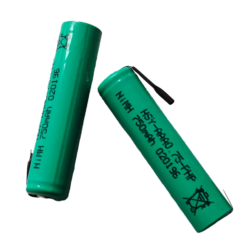 1.2V HSY-AAA0.75-PHP NiMH 750mAh With Solder Pins Rechargeable AAA ...
