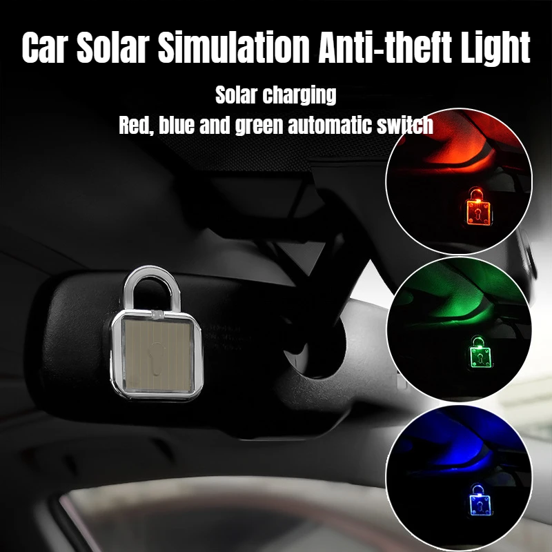 Universal-3Colors-Car-Solar-Charging-Simulated-Alarm-Warning-Anti-Theft ...