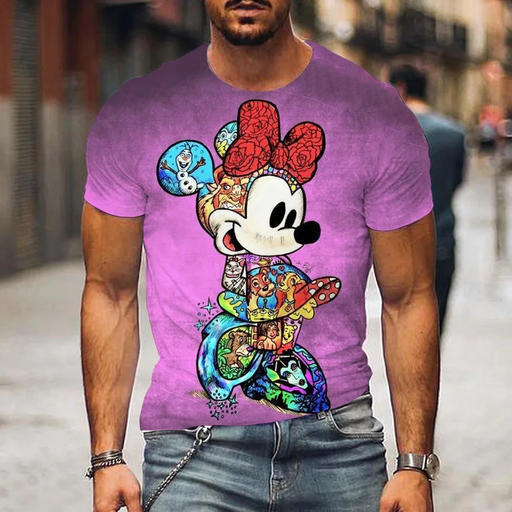 Disney-Mickey-Mouse-Print-Men-s-T-shirts-cartoon-Casual-Summer-Short ...