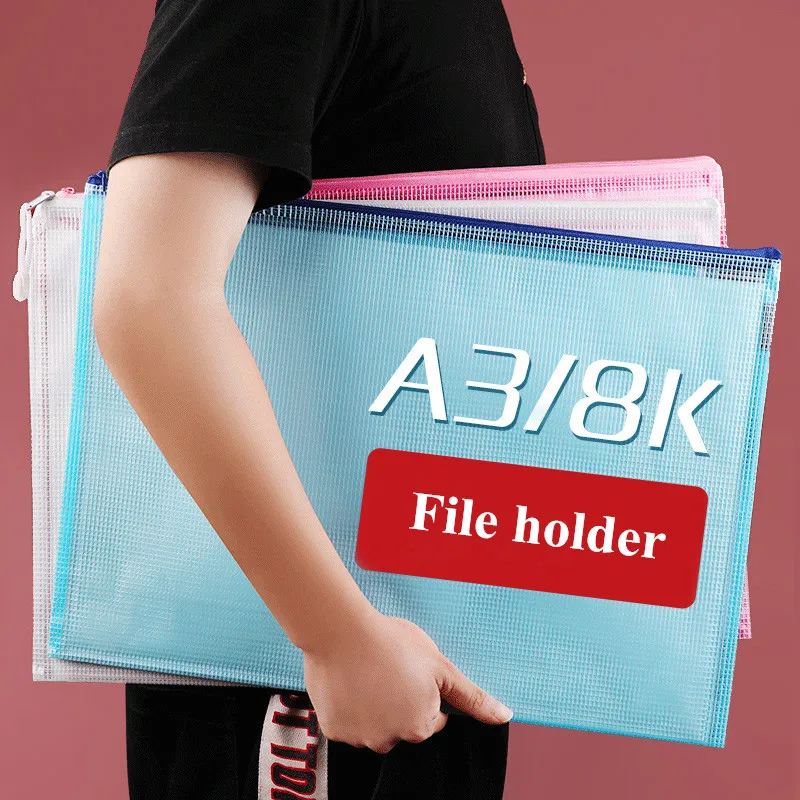 A3-Zipper-Pouch-Document-Bag-Waterproof-Zip-File-Folders-Artwork ...