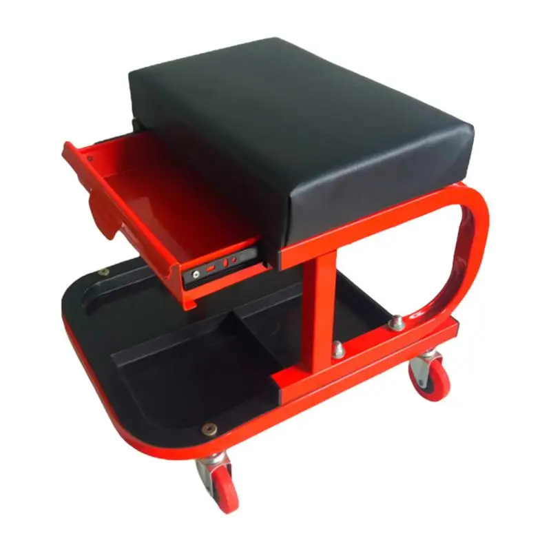 Car-Maintenance-Chair-With-Roller-Wheels-Leather-Mechanical-Workshop ...