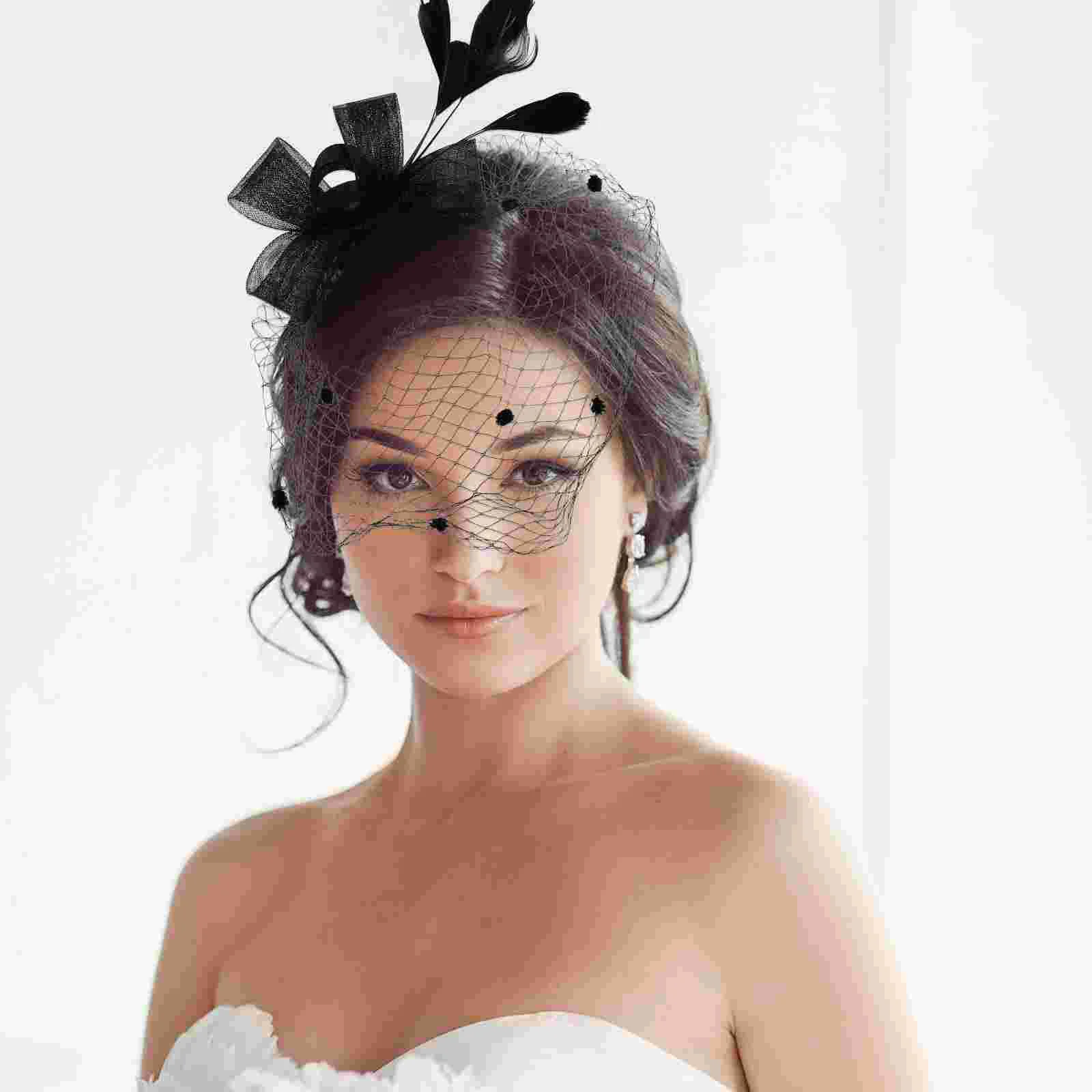 Black Birdcage Veil Hat