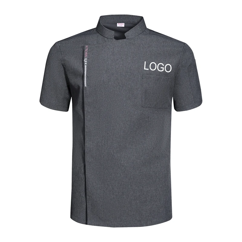 Customized Logo Summer Chef Uniform Restaurant kitchen Cooking Shirt ...