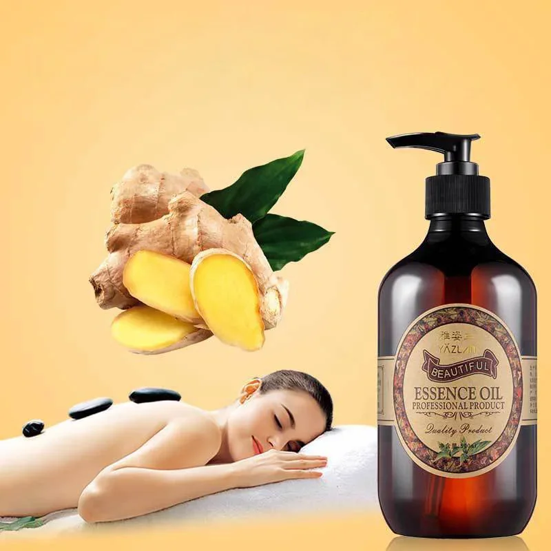 500ml-Ginger-Heat-Massage-Essential-Oil-Whole-Body-Heat-Push-To-Take ...