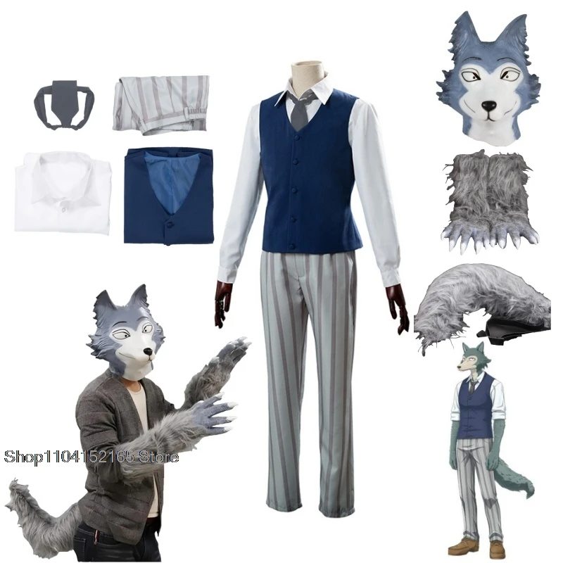 Animais-peludos-legosi-cosplay-bestaars-anime-traje-chapelaria-cauda-de ...