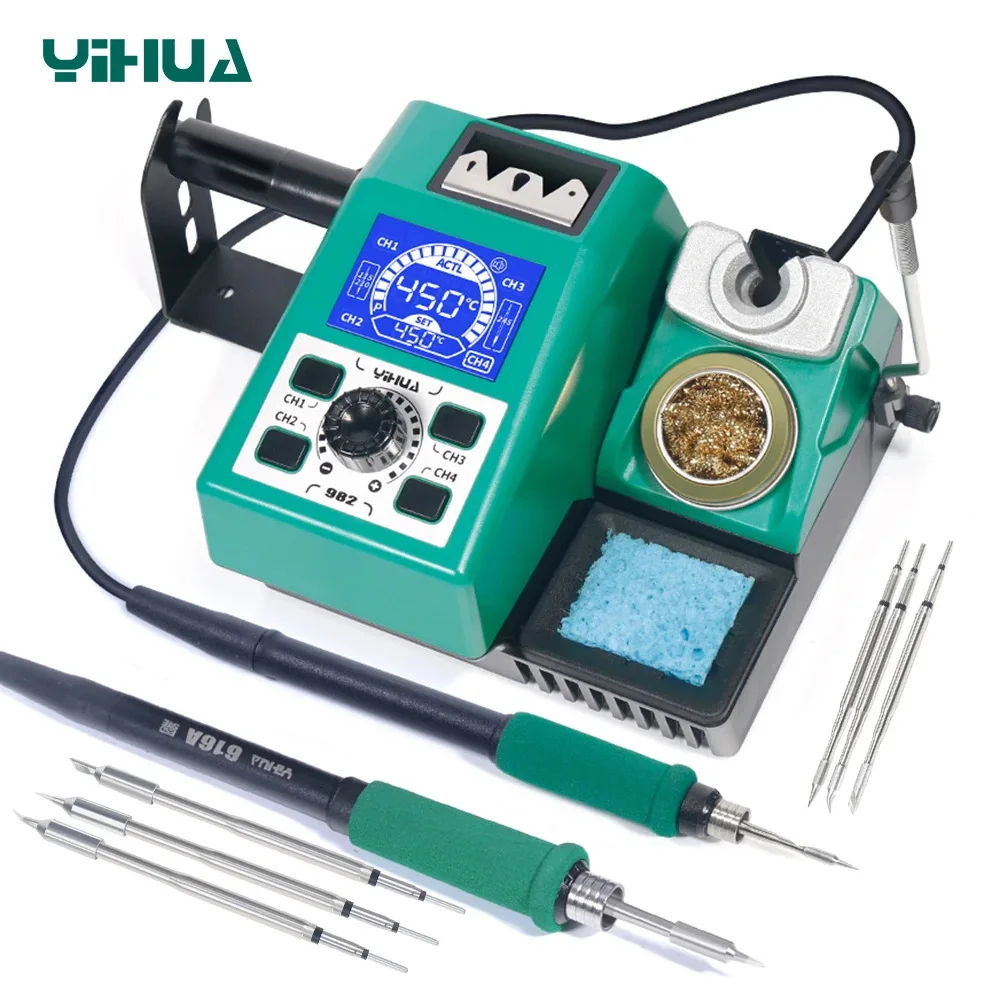 YIHUA-982-Double-Solder-Iron-Handle-C245-C210-Soldering-Iron-Station ...