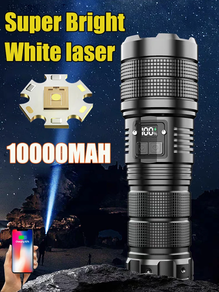 1000W-White-Laser-Ultra-Bright-Flashlight-1000W-LED-Zoomable-Spotlight ...