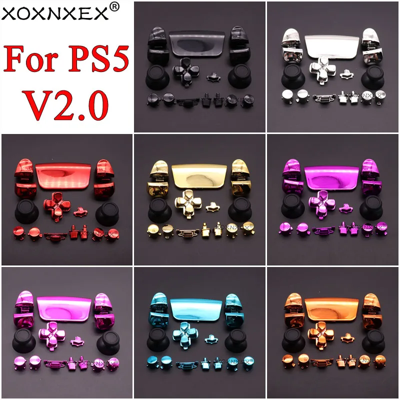 1Set Full Set Chrome Buttons For PS5 2.0 V2 BDM-020 Handle Thumb Sticks ...