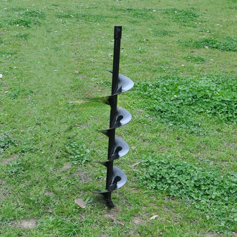 80cm long earth auger multi model earth auger drill black metal garden ...