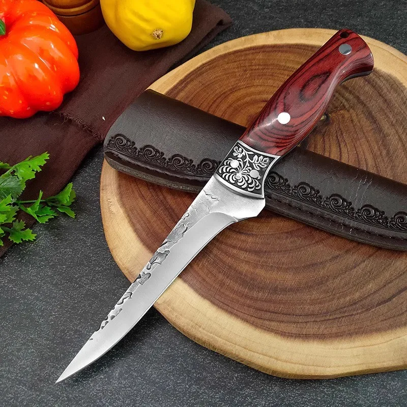 Kitchen-Chef-Boning-Knife-Fishing-Handmade-Stainless-Steel-Knife-Sharp ...